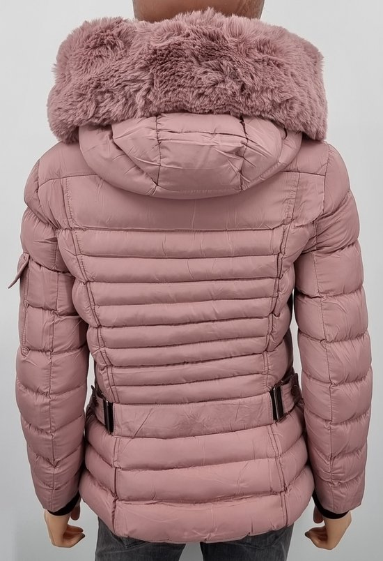 Wulux - Dames Jas - Dames Winterjas - Getailleerd Model - Roze - Maat S ...