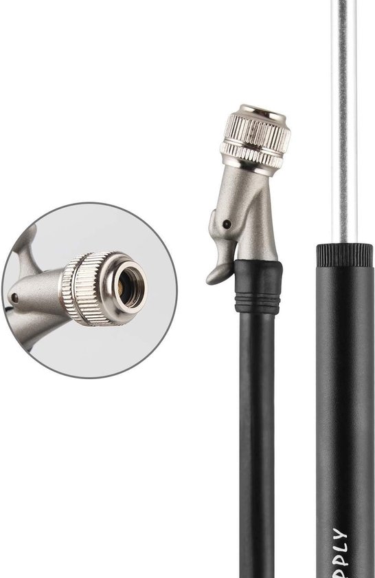 Mini Fietspomp met Drukmeter voor Presta Schrader Ventiel Draagbare Luchtpomp voor... | bol