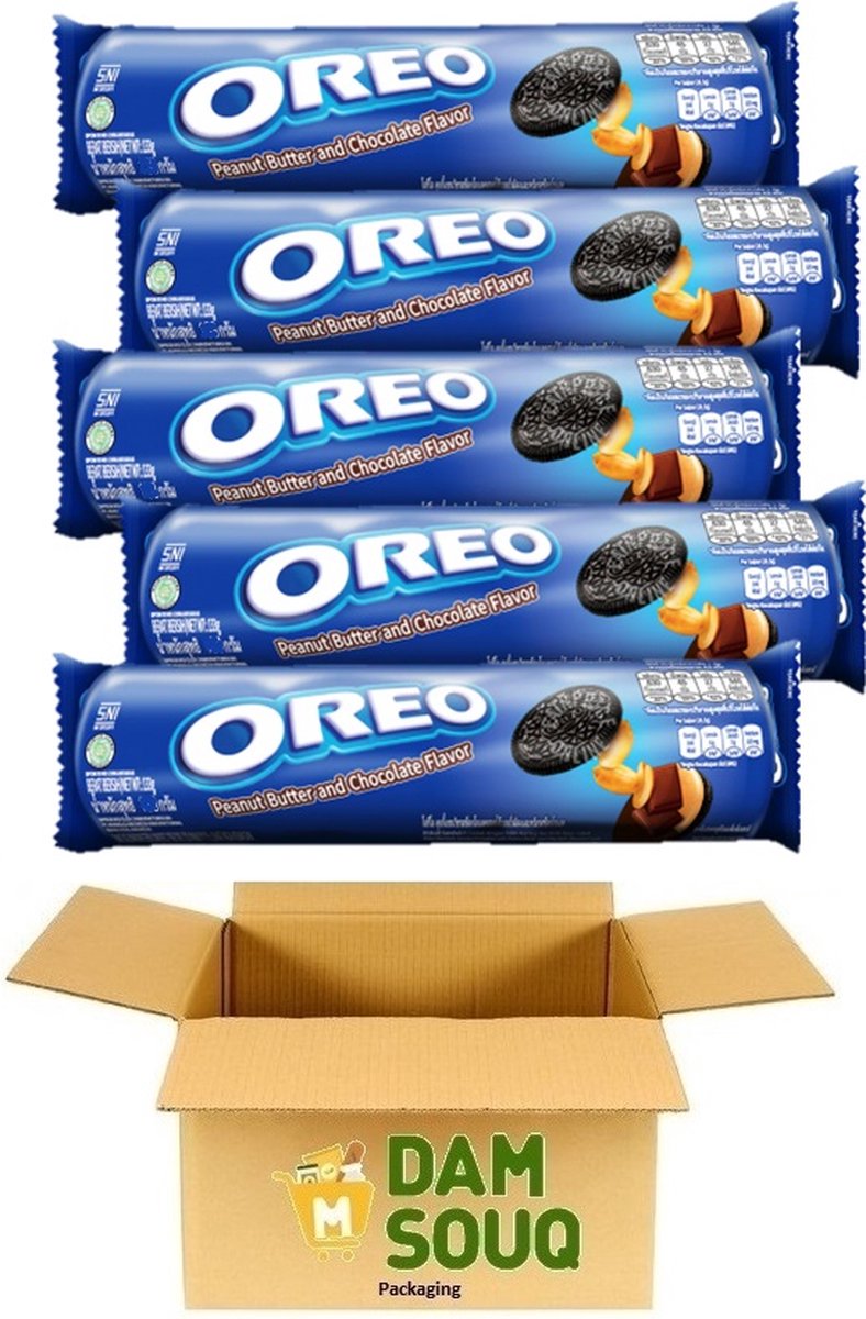 Damsouq® Oreo Koekjes Multipak Peanut Butter & Chocolate Smaak (5 ...