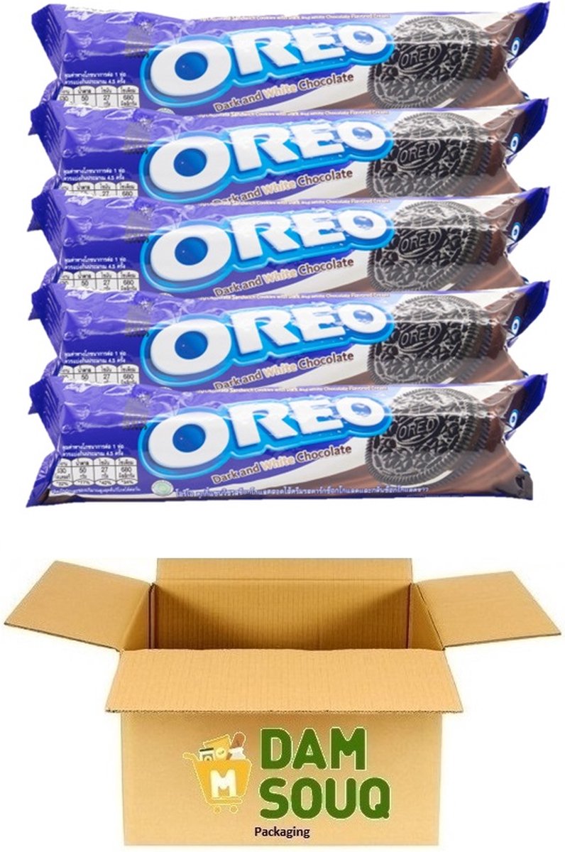 Damsouq® Oreo Koekjes Multipak Dark & White Chocolate Smaak (5 rollen x ...
