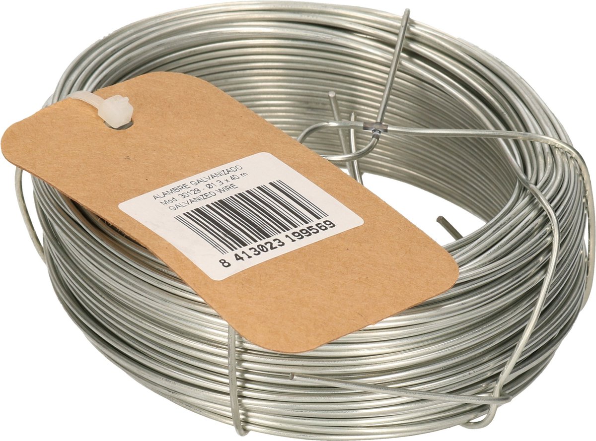 Amig IJzerdraad - 2x rol - 1,3 mm x 40 m - verzinkt staal - binddraad | bol