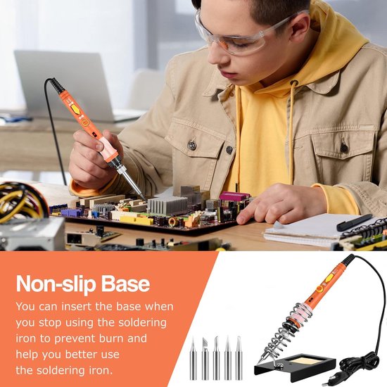 Timé - Soldeerbout - Soldeerstation - Soldeerset - Orange | bol