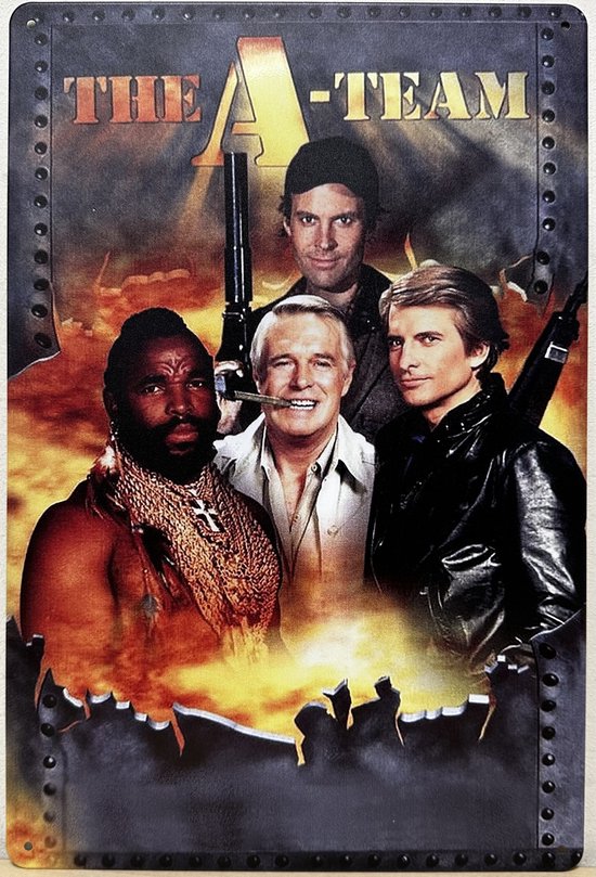 The A Team Reclamebord van metaal METALEN-WANDBORD - MUURPLAAT ...