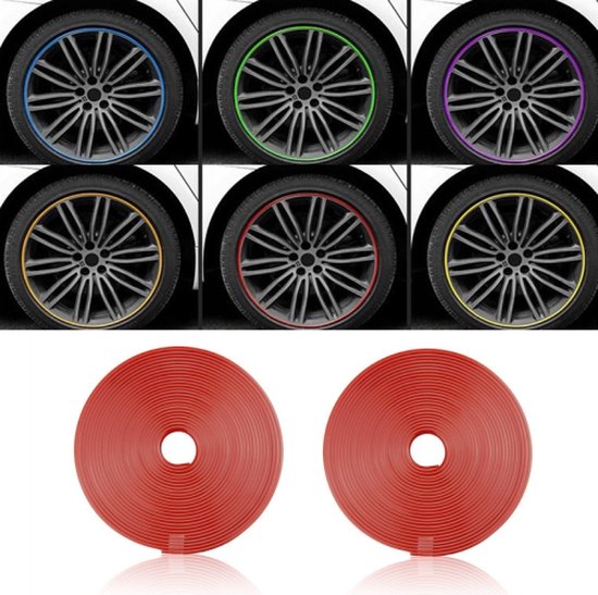 2 rollen auto wiel algemene TPE bescherming ring bumper wiel decoratie ...