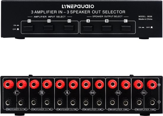 3 Input 3 Output Power Amplifier en Speaker Switcher Speaker Switch ...