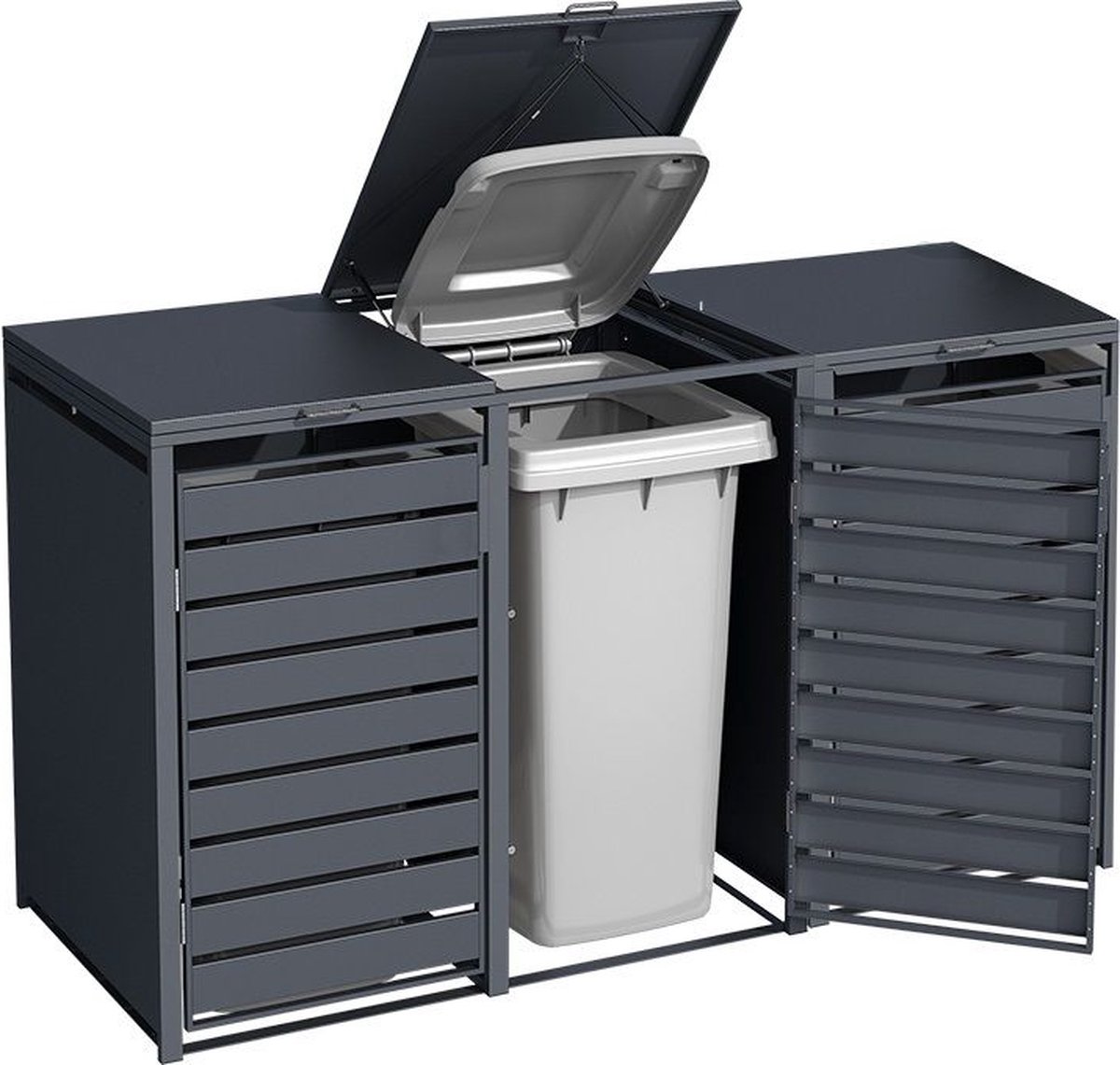 IVOL Containerombouw - 3 containers - Kliko ombouw - Antraciet ...