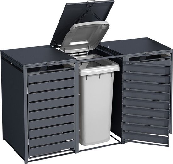IVOL Containerombouw - 3 containers - Kliko ombouw - Antraciet ...