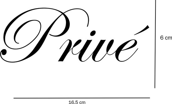 Privé - deursticker - woningdecoratie - zwart | bol