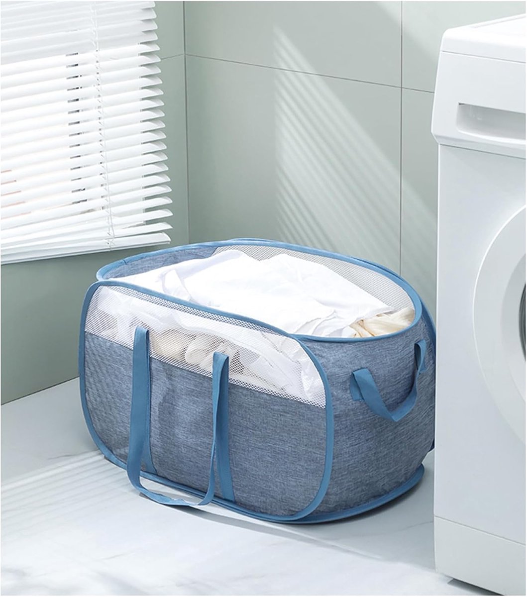 Grote opvouwbare wasmanden met handvat, Pop-up draagbare wasmand, Opvouwbare... | bol