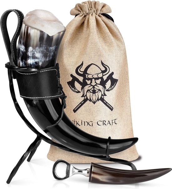 Viking Drinkhoorn Ongeveer 450 ml Extra Groot 5-Delig Hoorn Set voor ...