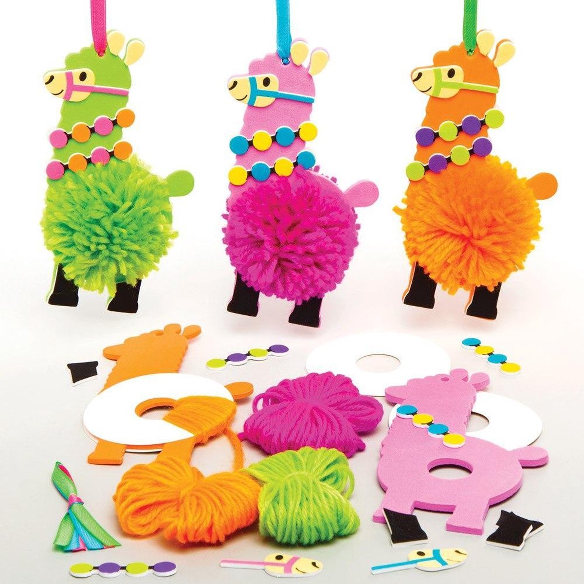 Baker Ross Lama Pompoms - Knutselspullen voor Kinderen (3 stuks) | bol.com