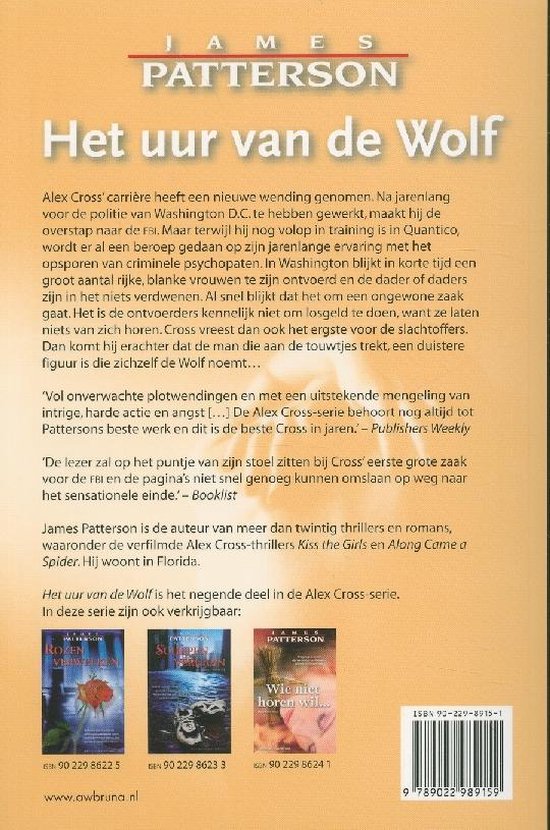Het Uur Van De Wolf, James Patterson | 9789022989159 | Boeken | bol