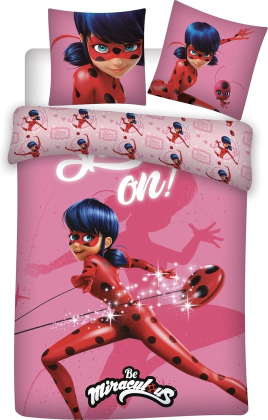 Miraculous Ladybug - dekbedovertrek - 140 x 200 cm - Katoen | bol.com