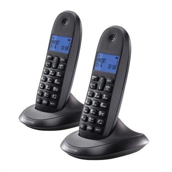 Motorola C1001L - Duo DECT telefoon - Zwart - 2 handsets | bol