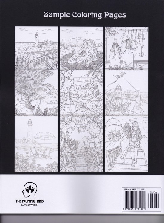 100 Summer Scenes Coloring Book - Coloring Book Cafe - Kleurboek voor ...