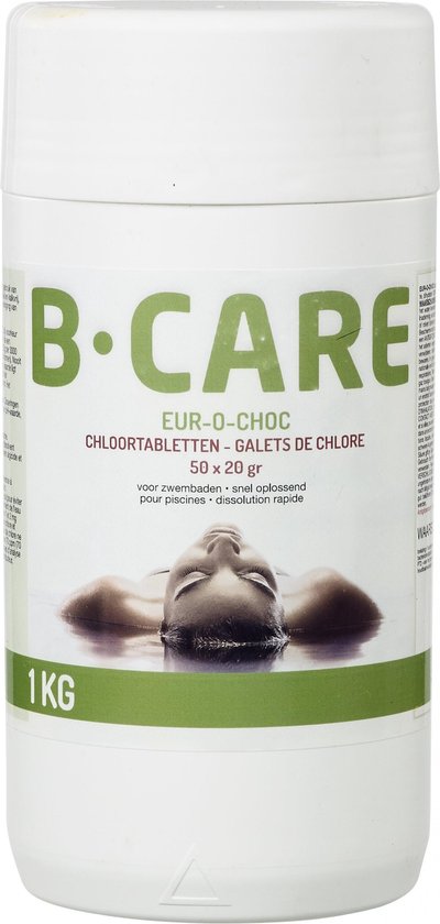 B-CARE - Chloortabletten - Zwembad/Jacuzzi (20gr) bus 1Kg | bol