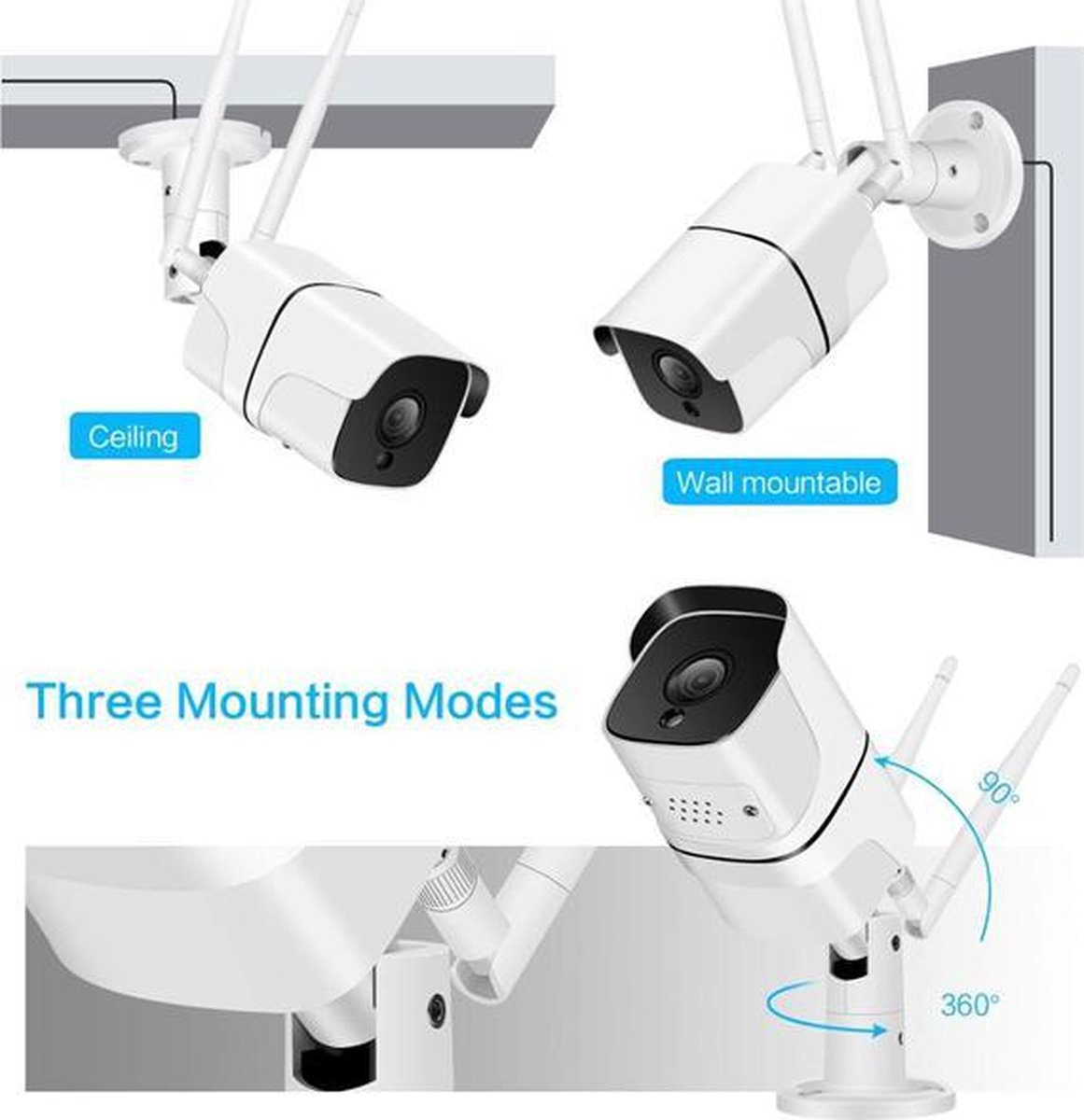 Denver SHO110 Camera Beveiliging Draadloos WiFi - Buitencamera met Nachtzicht - Werkt... | bol