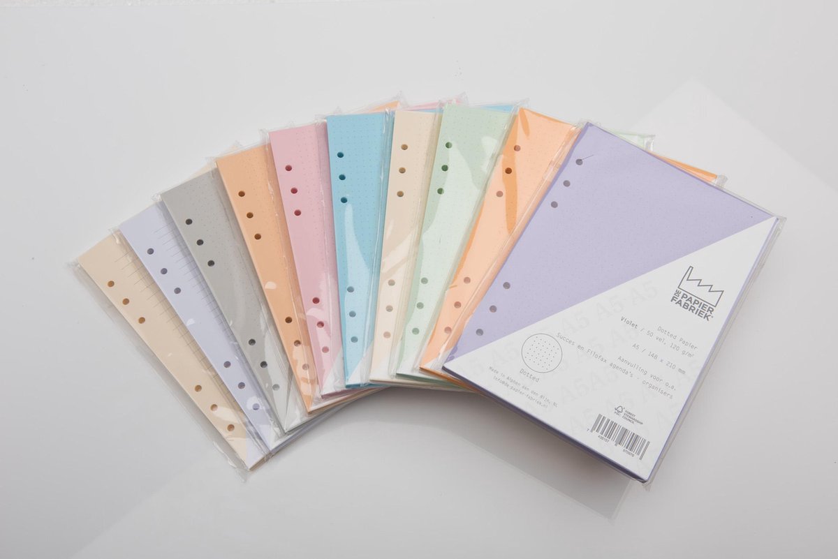 Aanvulling A5 Dotted en Gelinieerd 120g/m² 600 Vel Notitiepapier voor o ...