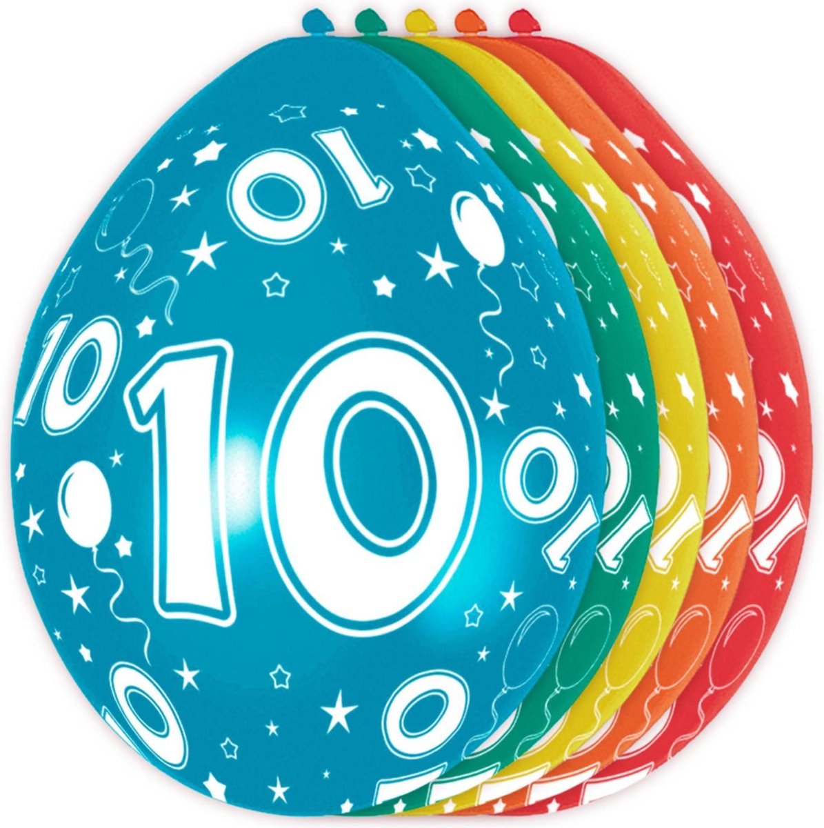 Ballonnen 10 Jaar Versiering 30cm 5st | bol.com