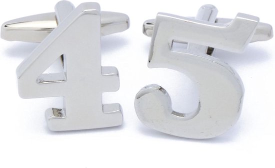 Manchetknopen - Cijfer Nummer 45 Vijfenveertig | bol