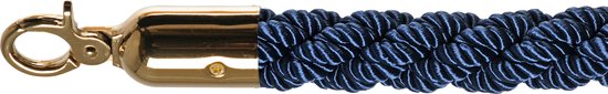 Afzetkoord - Sluiting: goud/messing (RVS) - Luxe koord: blauw | bol.com
