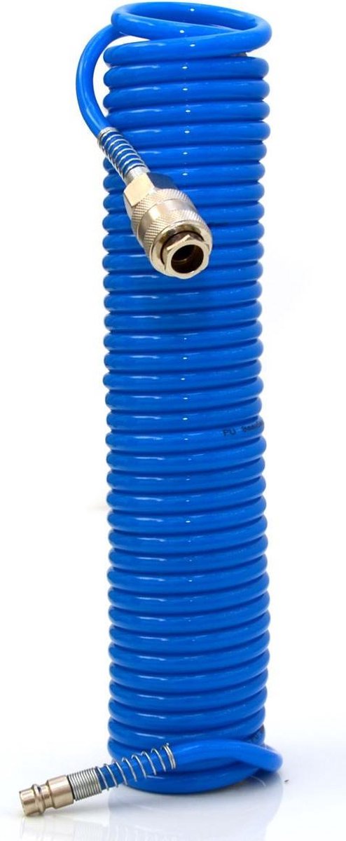 7,5m Persluchtslang 1/4" 10 Bar Persluchtslang Spiraalslang ...