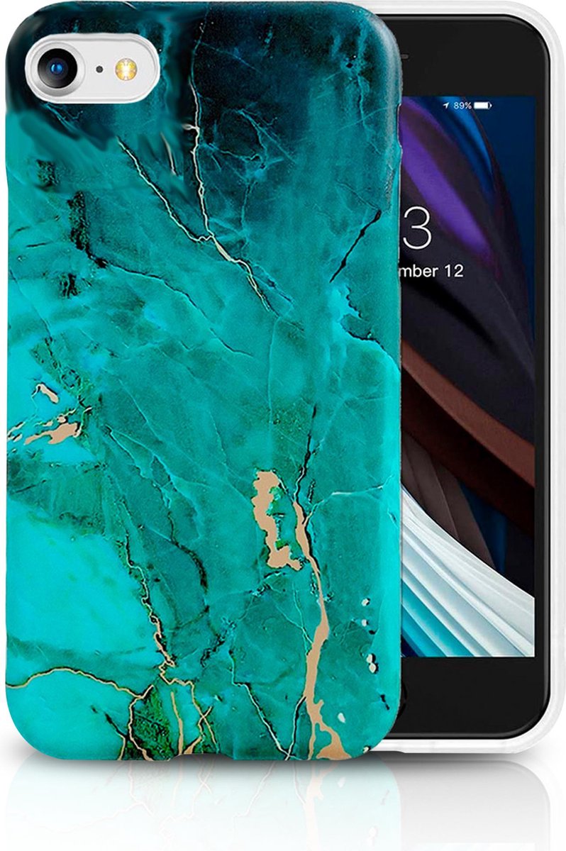 Marmerprint Telefoonhoesje Geschikt Voor Apple Iphone 7 8 Se 2020