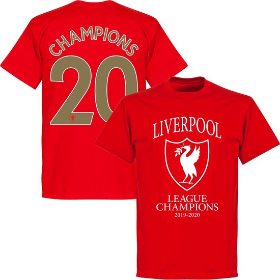 Liverpool Champions T-Shirt 2020 + Champions 20 - Rood - XL | bol