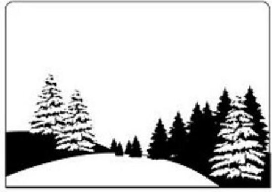 Embossing Folder - Crafts-Too - CTFD 4008 - Pine Tree Scene | bol