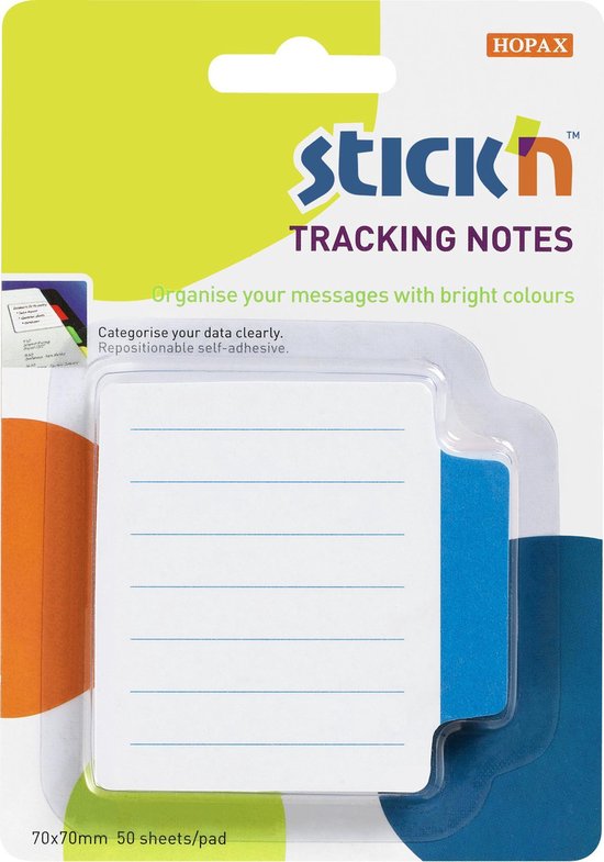 Stick'n Bladwijzer - Bookmark - Sticky Notes - 70x70mm - Gelinieerd ...