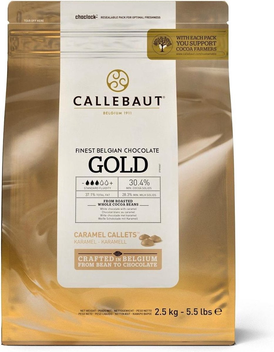 Callebaut Chocolade Callets - Gold- 2,5 kg | bol.com