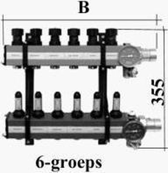 Komfort SBK 4100 verdeler vloerverwarming verwarmen/koelen zij ...