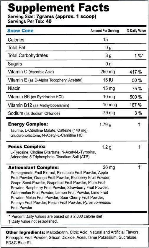 GFuel Energy Formula - Snow Cone Tub | bol