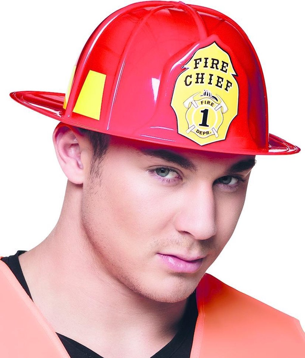 Boland - Rode brandweerman helm voor volwassenen - Hoeden > Helmen ...