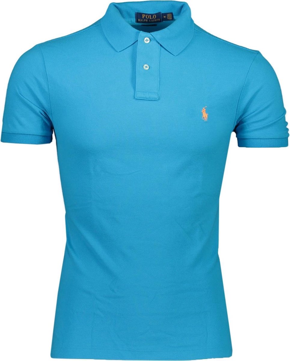 Polo Ralph Lauren Polo Blauw Getailleerd - Maat XXL - Heren - Lente/Zomer Collectie -... | bol.com