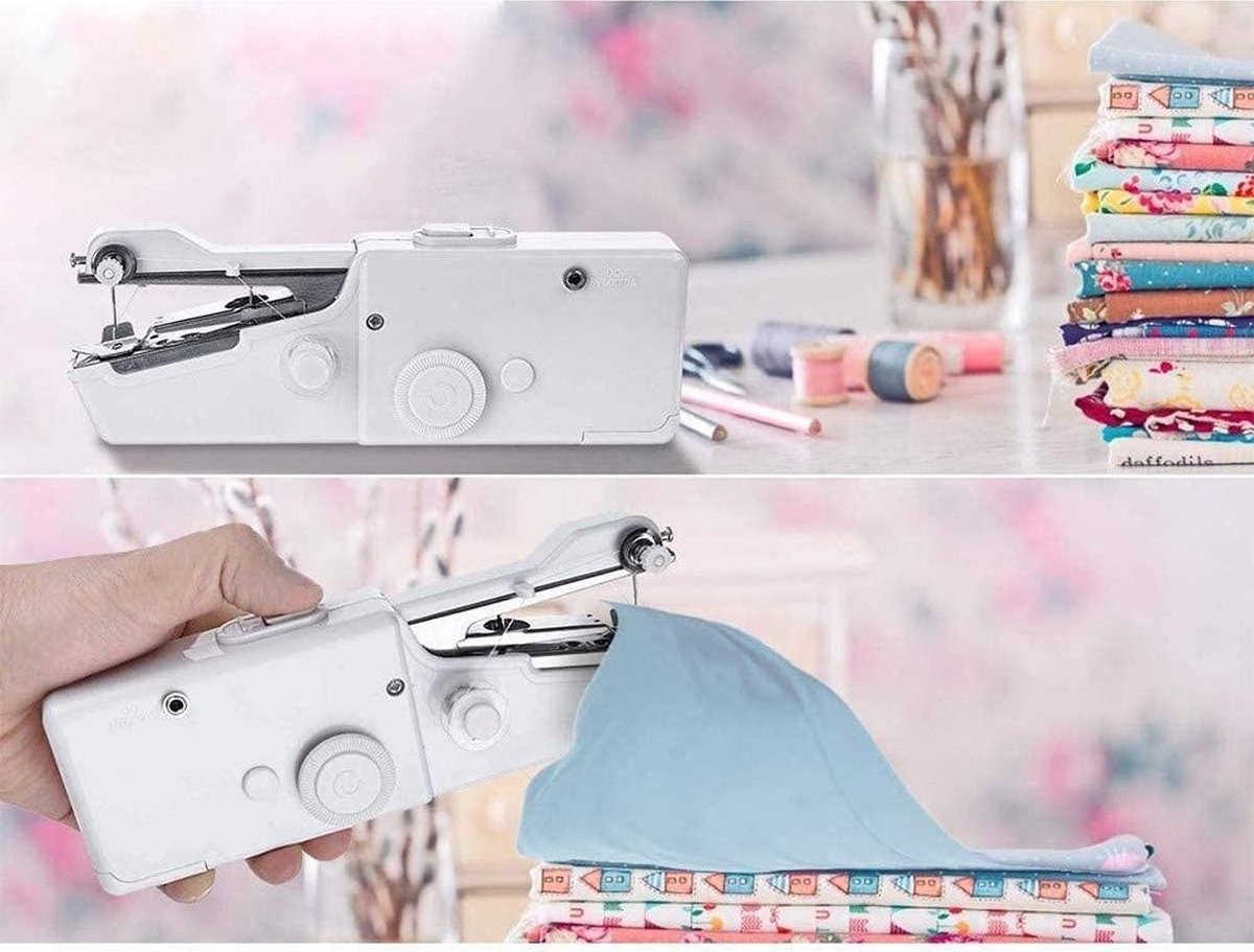 Mini Handnaaimachine - Draagbare Hand Naaimachine - Naaien - Verstellen ...