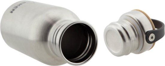 RVS fles 1L Basic Steel Bottle - Bamboo Cap - Laken - roestvrijstaal ...