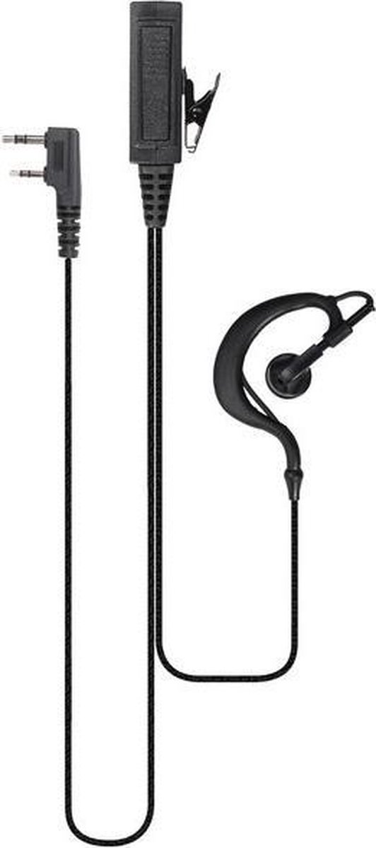 Hoornie® 2 Pin Heavy Duty G-Shape Headset voor Kenwood & BaoFeng ...