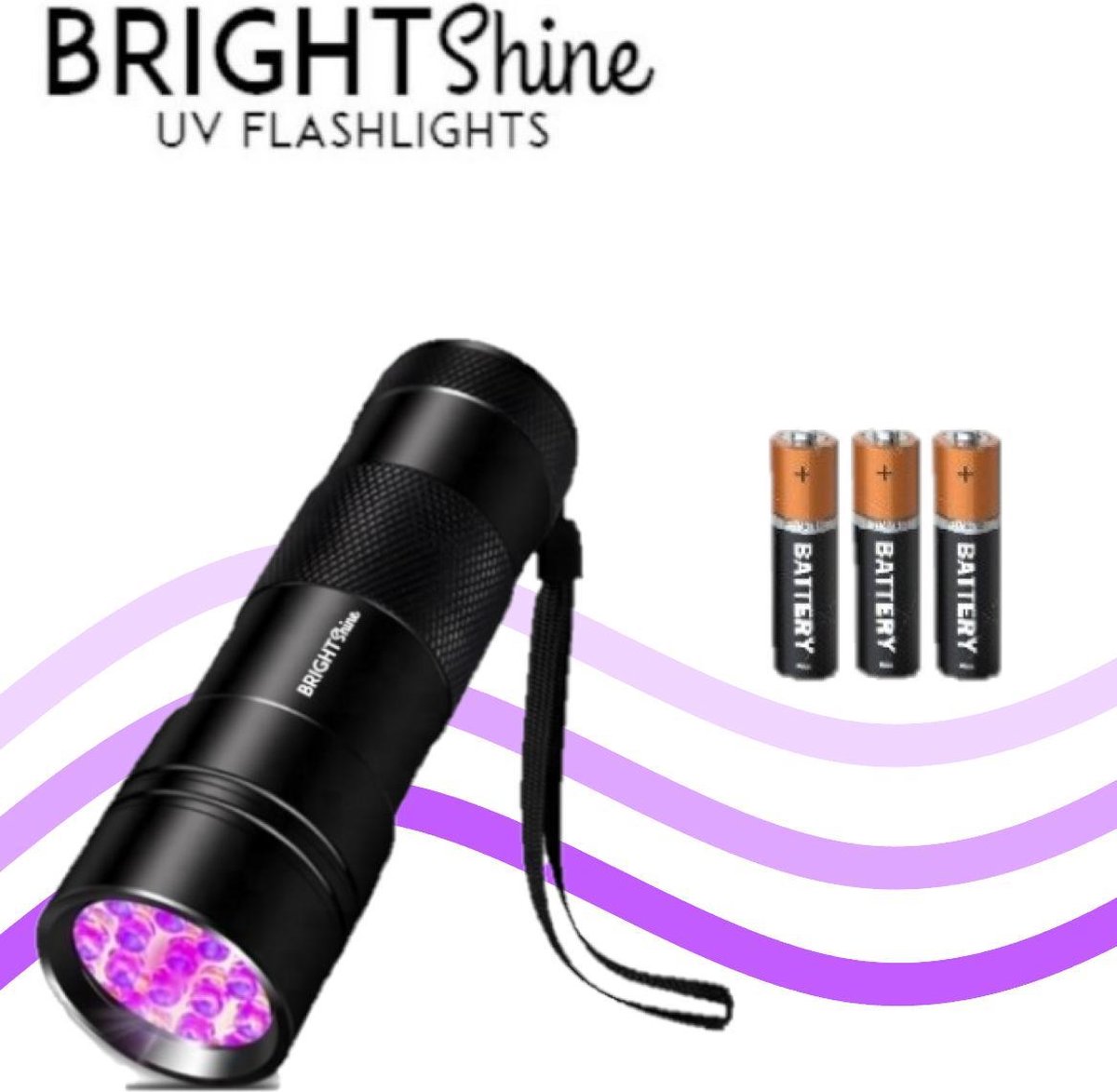 BrightShine UV Zaklamp met Batterijen - Compacte Ultraviolet LED ...