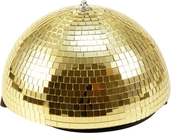 EUROLITE Halve Discobal - Spiegelbol - Discobol 30cm goud met motor | bol