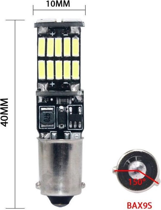 Autolampen BAX9S H6W (64132) - CANbus - Led Signal Light - 12V ...