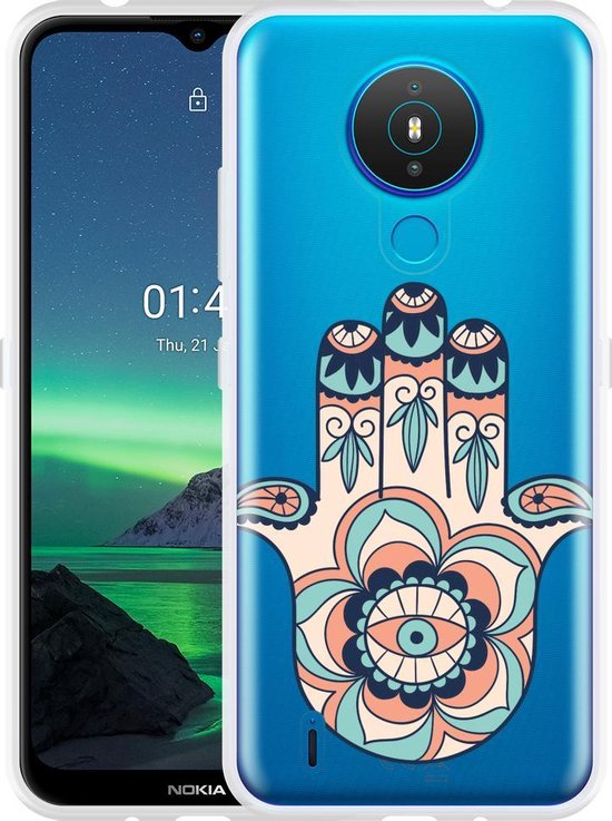 Nokia 1.4 Hoesje Hand Ornament - Designed by Cazy | bol.com