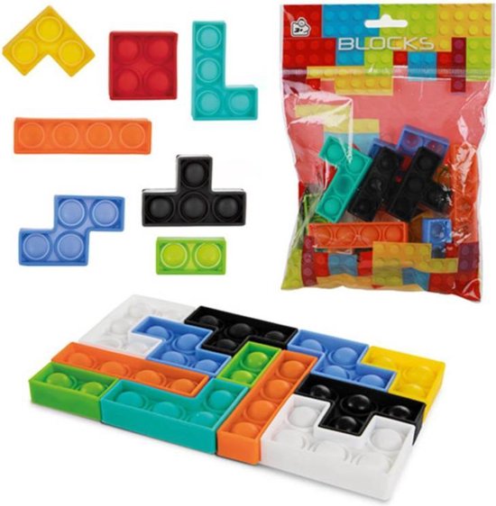 Bubble Pops Fidget 'Falling Blocks' -16pc (game) | bol