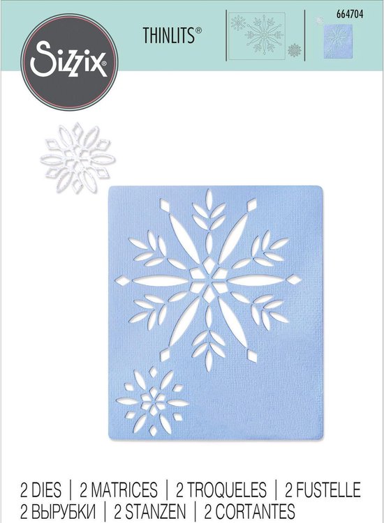 Sizzix Thinlits Snijmal Set - Cut Out Snowflakes - 2 stuks | bol.com