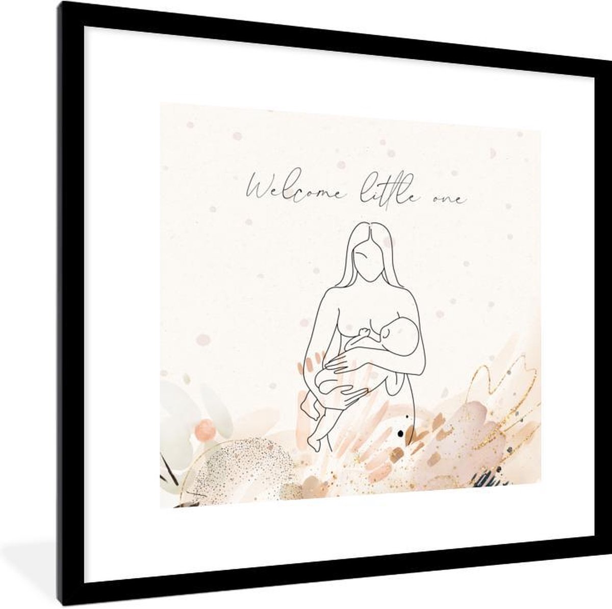 Fotolijst incl. Poster - Baby - Welcome little one - Quotes - Mama ...