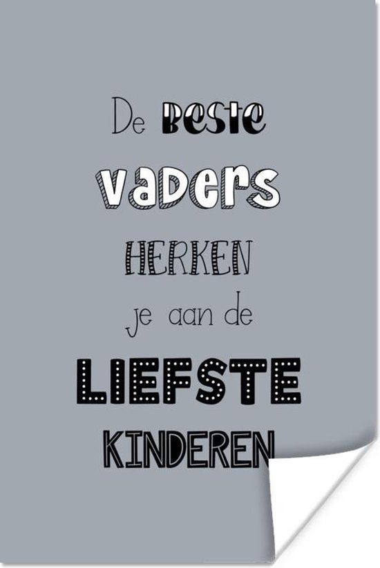Poster Quotes - Vaderdag - De beste vaders - Spreuken - 60x90 cm ...