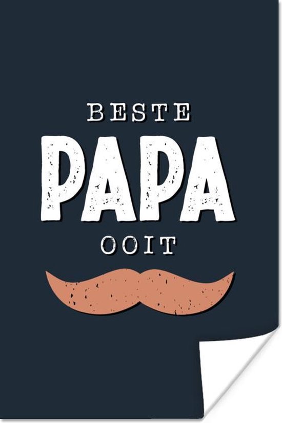 Poster Beste papa ooit - Spreuken - Cadeau vader - Quote - Vaderdag ...