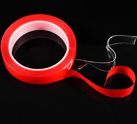 Extra Sterk Dubbelzijdig Montagetape - 8mm x 1mm x 3M - Transparant - Nano tape -... | bol