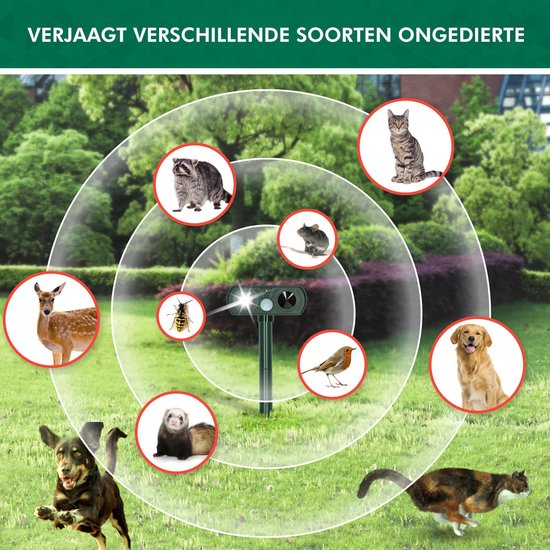 Verminate® XR-282 | Kattenverjager op Zonneenergie & Ultrasone ...