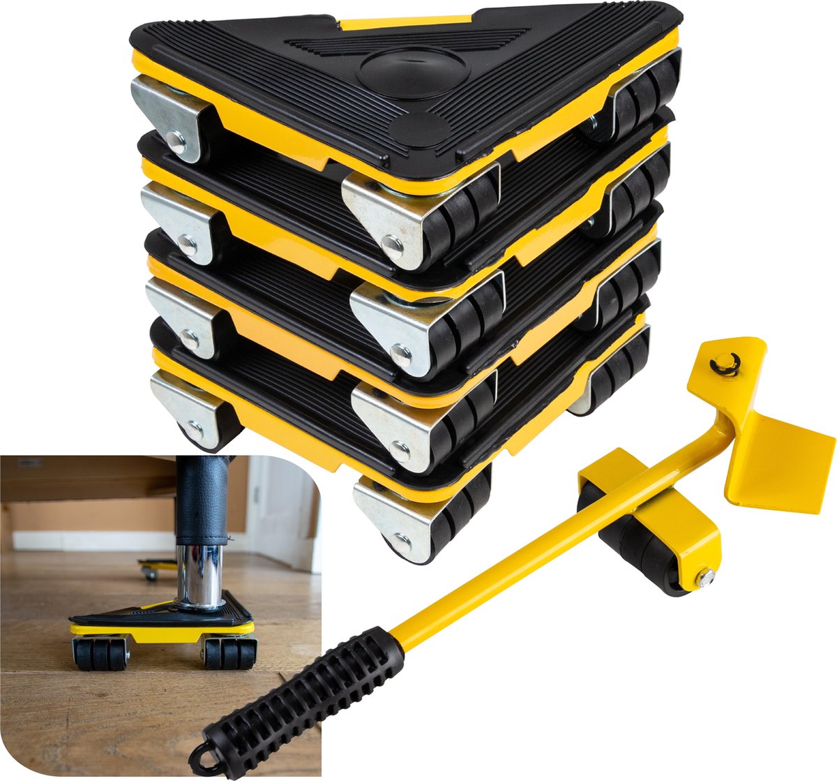 Meubelroller Set - Incl. Vier 360 graden Meubel Rollers En 1 ...